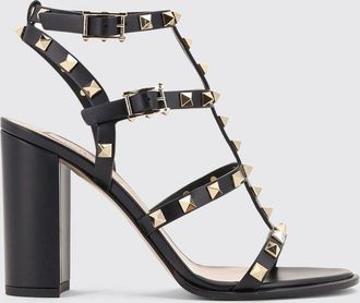 Valentino Garavani Sandales &agrave; talons hauts et bride en T Rockstud en cuir