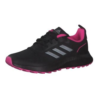 adidas Damen Runfalcon 2.0 TR Running Shoe, Core Black/Silver Metallic/Screaming Pink, 36 2/3 EU