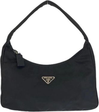 Prada Sac bandouli&egrave;re en nylon Tessuto Pre-owned - Femme - Pre-owned - Noir - Taille: ONE Size