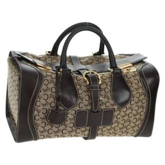 Celine Sac &agrave; main vintage en toile Pre-owned - Femme - Pre-owned - Brun - Taille: ONE Size