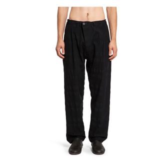 Jan-Jan Van Essche Jan-Jan VAN Essche, Homme, Pantalons, Noir, Taille: L Pantalon en lin de coton rayé