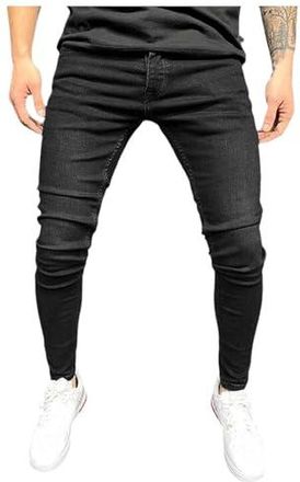 Generic Jean Homme Regular Pantalon Jeans Pantalons en Denim Hip Hop de Mode pour Homme, Trousers de Travail Confortables pour Un Style D&eacute;contract&eacute;