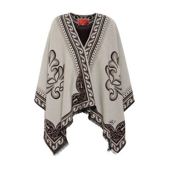 La DoubleJ Poncho - - Jackets - Damen - Beige - ONE SIZE