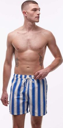 Tommy Hilfiger Resort - Short de bain densemble avec cordon de serrage et rayures - Bleu