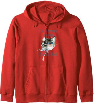 Trendy Apparel The Horrors Persist But So Do I Cute Cat Bow Kapuzenjacke