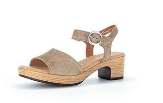 Gabor Femme Sandales, Dame Sandales à Plateforme,Sandale à Plateforme,Chaussure dété,Confortable,Semelle épaisse,Beige (sesamo),39 EU / 6 UK