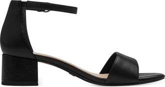 Tamaris Damen Sandaletten, Frauen Sandalen,Riemchensandalen,elegant,Leichter Absatz,Sommerschuhe,Freizeitschuhe,Strandschuhe,Black MATT,36 EU