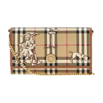 Burberry Geldb&ouml;rse aus bedrucktem Canvas - - Bags - Damen - Beige - ONE SIZE