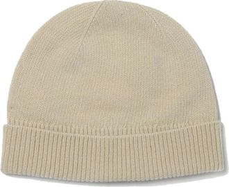 Roberto Collina Homme, Accessoires, Beige, Taille: ONE Size Merino Wool Beanie