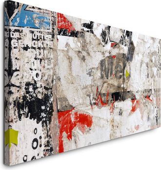 Paul Sinus Art GmbH Plakatwand Mir rot und schwarz 120x 50cm Panorama Leinwand Bild XXL Format Wandbilder Wohnzimmer Wohnung Deko Kunstdrucke