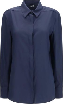 adidas by Stella McCartney Chemise Ella en Soie - Femme - Sport - Bleu - Taille: 48 FR
