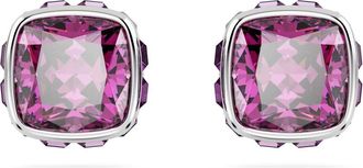 Swarovski Ohrstecker mit Geburtsstein- eckig geschliffen - - Accessories - Damen - Lila - ONE SIZE