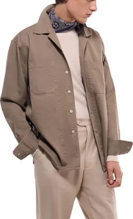 Fursac Chemise &agrave; poches plaqu&eacute;es en coton - Taille XL - Homme