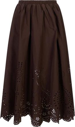 Meimeij Femme, Jupes, Brun, Taille: 38 FR Gonna Midi Skirt