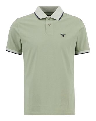 Barbour Leichtes Poloshirt aus Baumwolle mit Kontrastb&uuml;ndchen, Tailored Fit in