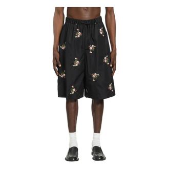 Simone Rocha Homme, Shorts, Noir, Taille: S Shorts de Plage &Eacute;lastiqu&eacute;s