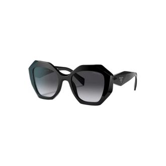 Prada Geometrischer-Rahmen Dreieckige-Tempel Sonnenbrille - - Accessories - Damen - Schwarzk - 53 MM