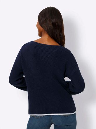 Heine Strickpullover Pullover 3/4-Arm Ripp