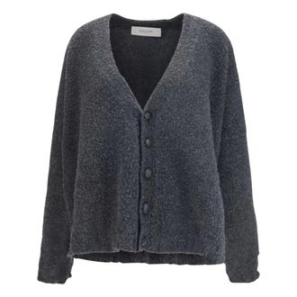 Golden Goose Cardigan en laine effet Casentino - Femme - Pulls - Gris - Taille: 36 FR