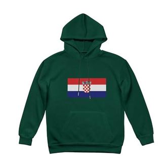Generic Sweat &Agrave; Capuche Croatie Drapeau pour Femme Adultes Et Adolescents Doublure Polaire Sweatshirt pour Patriotes Hoodie Femmes Femmes Pull &Agrave; Capuche pour 