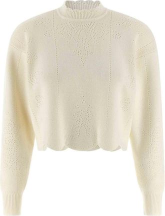 Twinset Pull Col Rond - Blanc