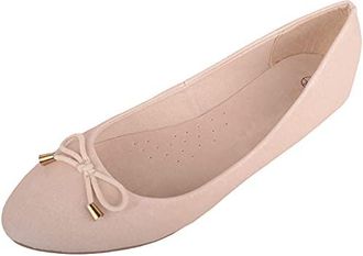 Absolute Footwear Chaussures &agrave; Enfiler en Cuir v&eacute;ritable pour Femme, Nude, 38 EU
