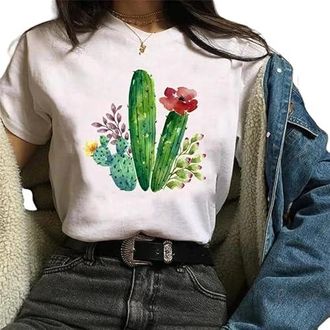 Keephen Western Cactus Impression 3D T-Shirt Femmes Cactus D&eacute;sert Botanique Graphique Tees Randonn&eacute;e Escalade Dr&ocirc;le Manches Courtes Tops