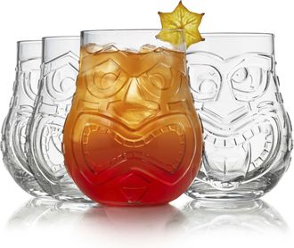 Libbey Tiki Split Trinkgl&auml;ser, 485 ml (48,5 cl), 4 St&uuml;ck, Tiki Cocktail Gl&auml;ser