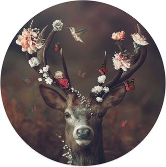 Reinders Plexiglasbild, Hirsch, Kinderzimmer, Poster, Wanddeko, Room Decor, Acrylglas, Braun, &Oslash; 50cm