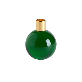 Gift Company Dioptrics Kerzenhalter, Kugel, Kerzenst&auml;nder, Kerzen Halter, Kristallglas, Gr&uuml;n, H 9.5 cm, 15601008