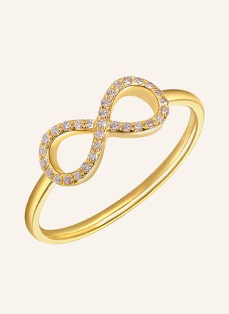 Leaf Ring Infinity Aus 18 Karat Gelbgold Mit Diamanten gold