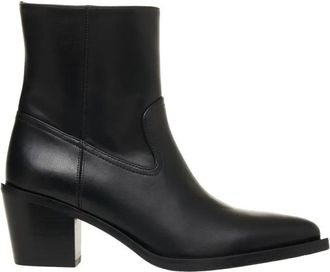 Stuart Weitzman Stiefel - Tate Leather Boots - Gr. 37,5 (EU) - in Schwarz - für Damen