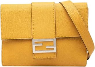Fendi Sac bandouli&egrave;re vintage doccasion - Femme - Pre-owned - Jaune - Taille: ONE Size