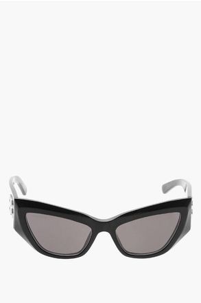 Balenciaga Solid Color Butterfly Sunglasses with Contrasting Monogram size Unica