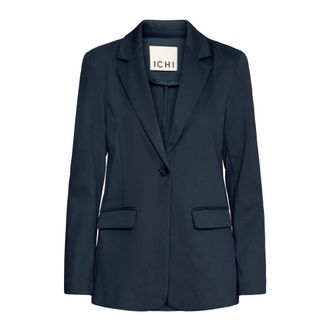 Ichi Eleganter Langer Blazer Total Eclipse - - Jackets - Damen - Blau - S