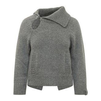 Victoria Beckham Round-Neck Strickwaren - - Knitwear - Damen - Grau - M