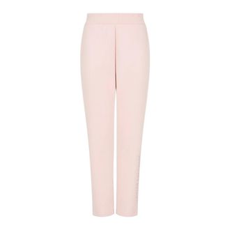 A|X Armani Exchange Jogginghose aus Stretchstoff mit Strasslogo - - Trousers - Damen - Rosa - S