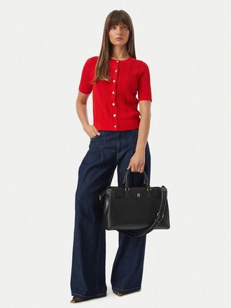 Tommy Hilfiger Handtasche Tommy Hilfiger Th Joy Satchel AW0AW19067 Schwarz