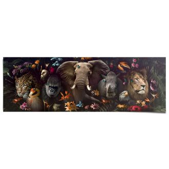 Reinders Poster, Dschungel Fantasie, Teenager Zimmer, Bilder, Wanddeko, Room Decor, 170 gr. gl&auml;nzend Bilderdruckpapier, Mehrfarbig, 53 x 158cm