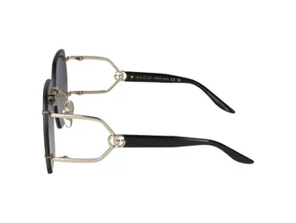 Gucci GG1562S Oversized Rimless Metal Sunglasses - Gold