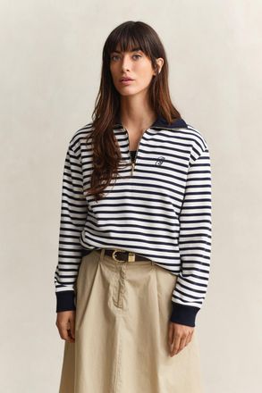 GANT Damen Gestreifter Troyer (XXL) EVENING Blau