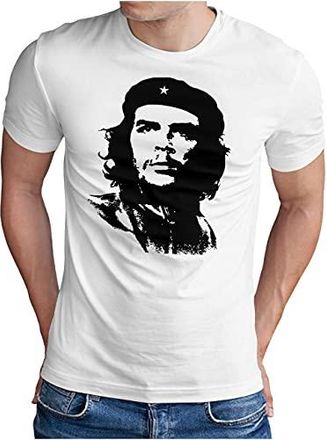 OM3 T-shirt Che-Guevara - Pour homme - Viva La Revolution Castro Cuba Havana - S à 4XL - Blanc - X-Large