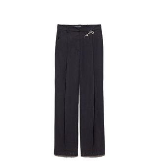 Prada Pantalone Straight Hosen - - Trousers - Damen - Blau - XS