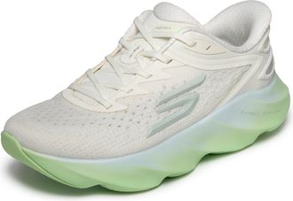 Skechers Damen Skx Aero Burst SI Sneaker, Off White Textile/Green Trim, 37.5 EU