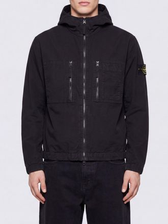 Stone Island Blouson bomber en nylon ripstop &agrave; capuche avec logo Compass