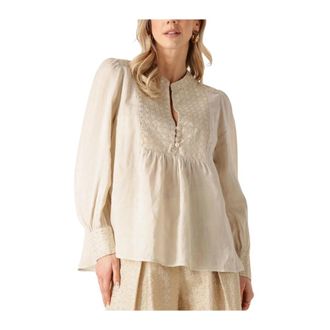 Greek Archaic Kori Damen, Blusen & Hemden, Beige, XSGr&ouml;&szlig;e