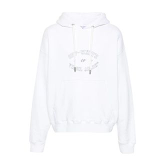 Off-white Wei&szlig;e Baumwollkapuzen-Sweatshirt - - Sweatshirts & Hoodies - Herren - Wei&szlig; - S