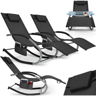 TecTake Tectake - Chaise longue taya ergonomique avec fonction de balancement