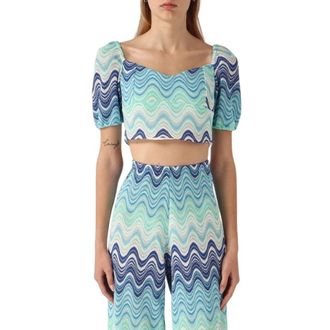 MC2 Saint Barth Stylisches Top Delia - - Blouses & Shirts - Damen - Blau - L
