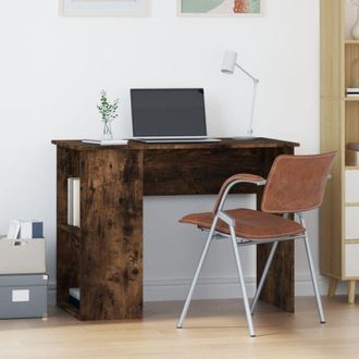 vidaXL Bureau ch&ecirc;ne fum&eacute; 100x55x75 cm bois ding&eacute;nierie